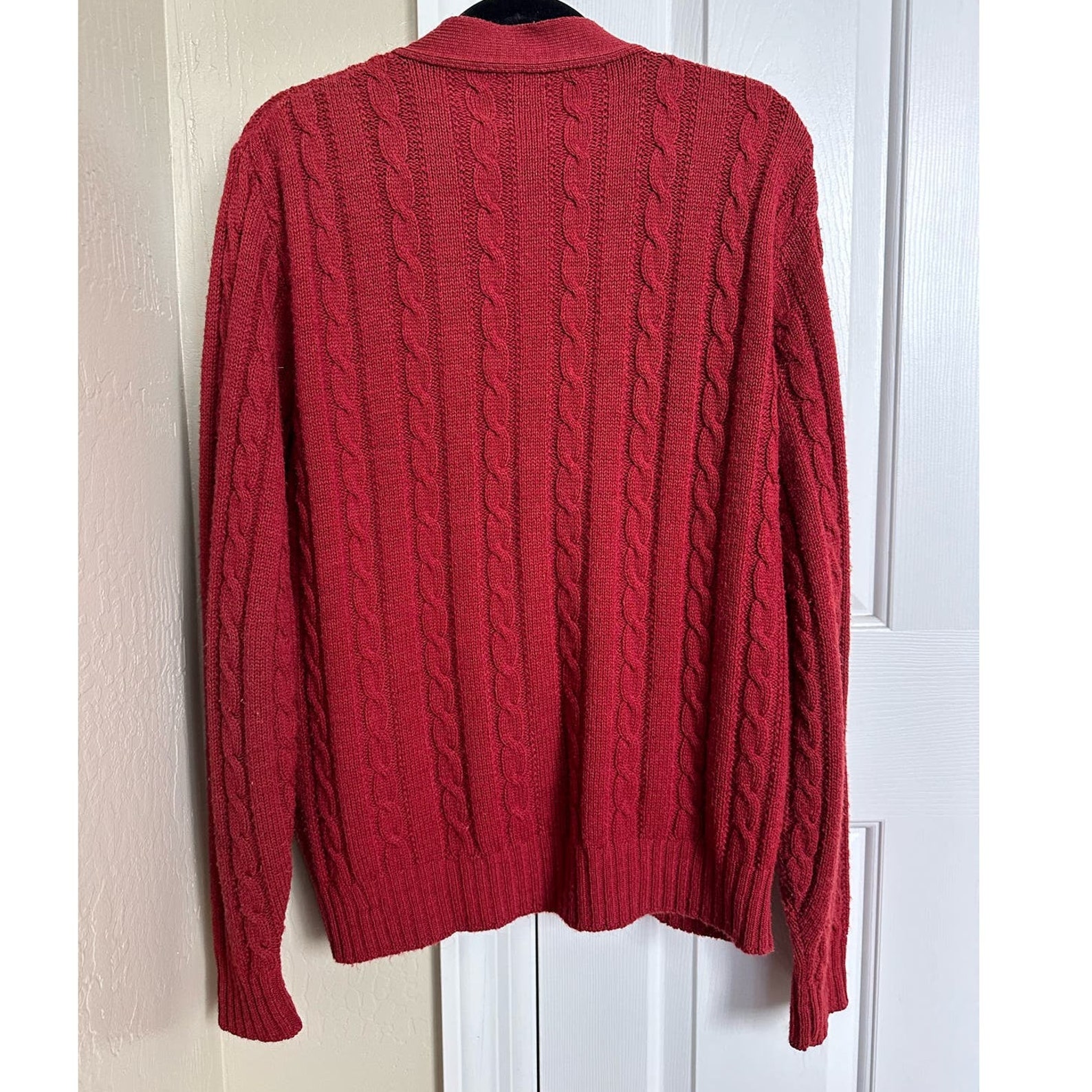 Vintage Brick Red Jantzen Cardigan XL Made in USA - Etsy