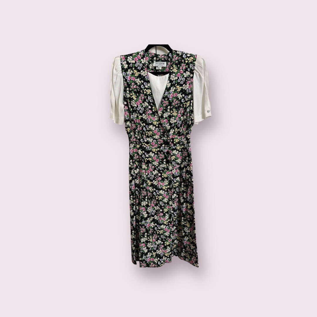 Vintage R.J. Stevens Floral Dress Cottage Core 80s - Etsy