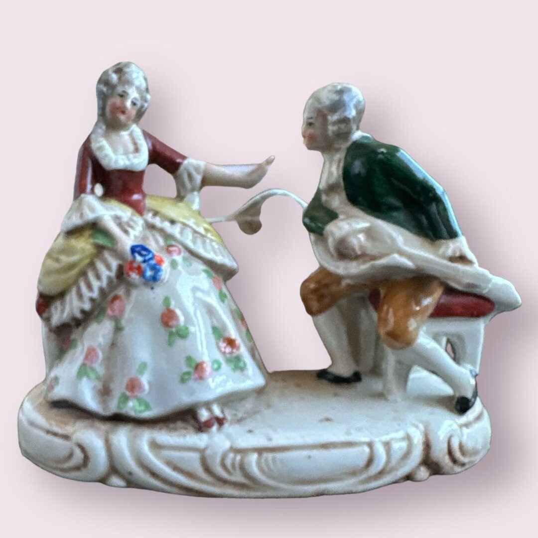 Antique German Romantic Victorian Figurine Hand Painted Germany 20763 ...