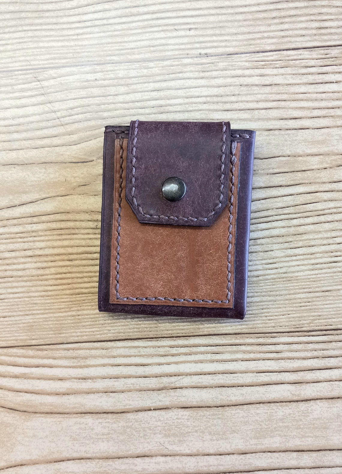 Compact Leather Wallet, Mini Bi-fold Wallet, Small Wallet for Men ...