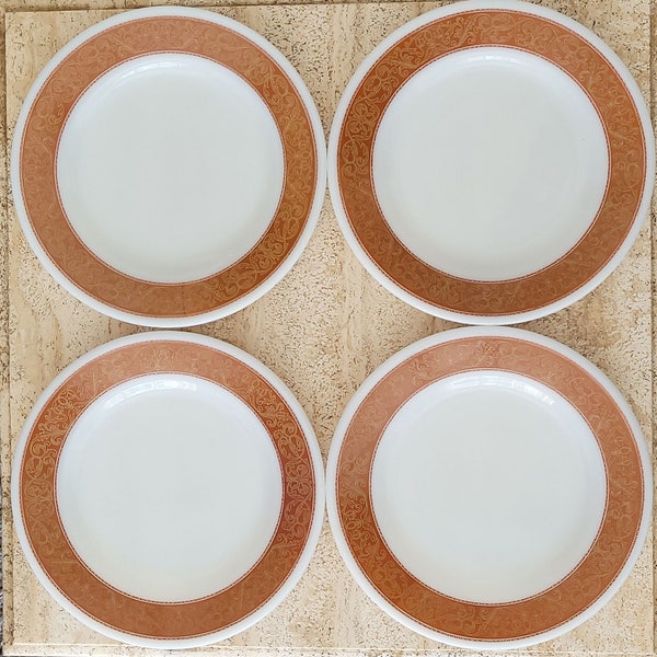 Red and White Pyrex Plate - Etsy