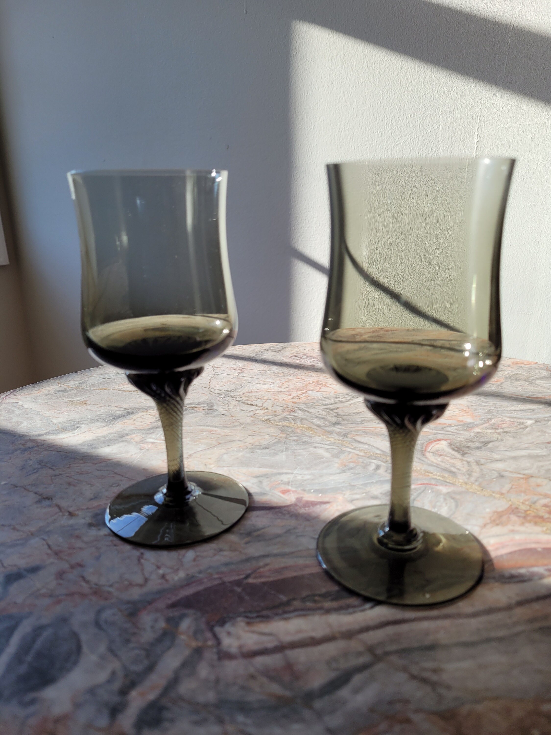 Conjunto de 2 copas de vino vintage retro de mediados de siglo - Etsy ...