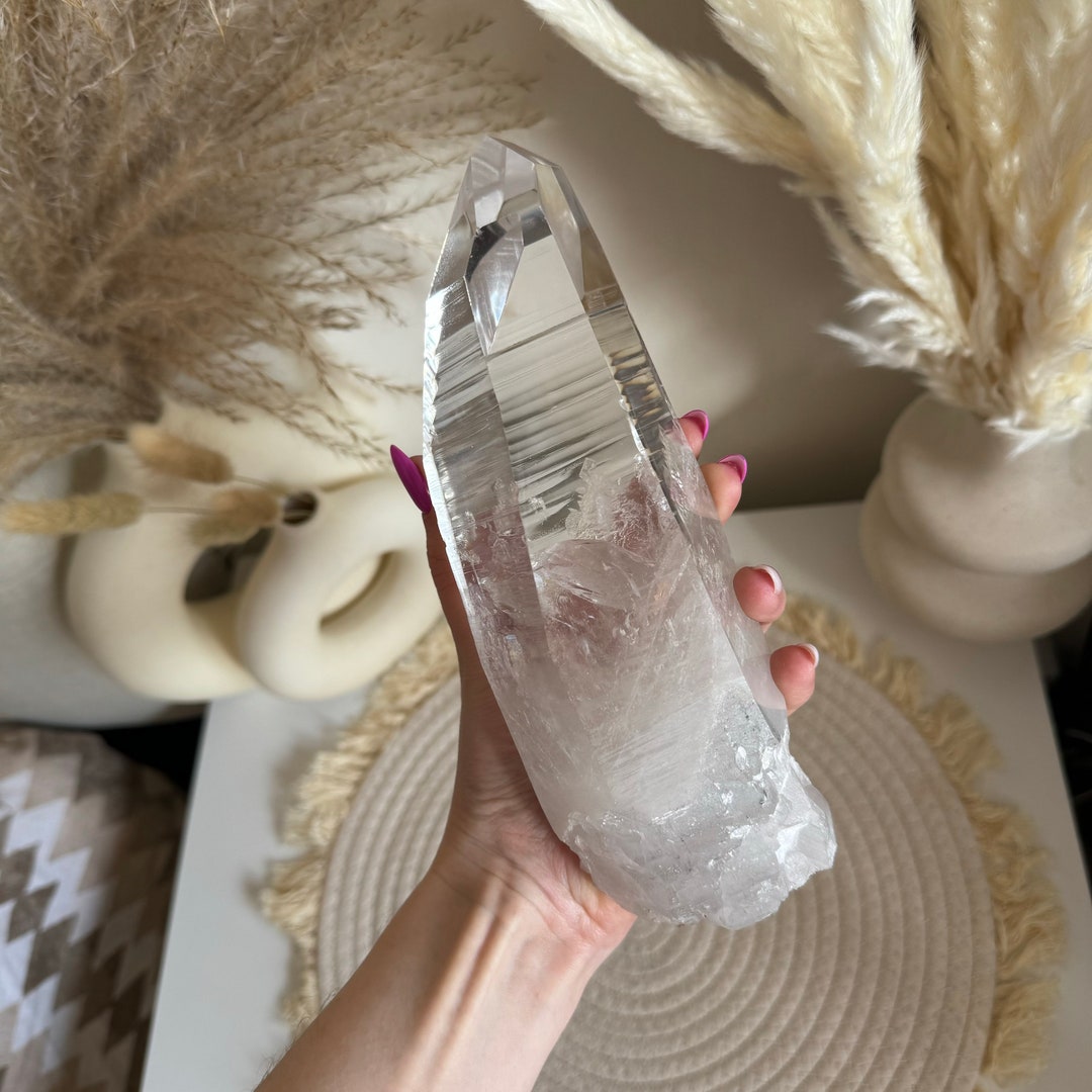 Angel Feather Quartz - Super Clear Quartz Tower - Clear Quartz Obelisk ...