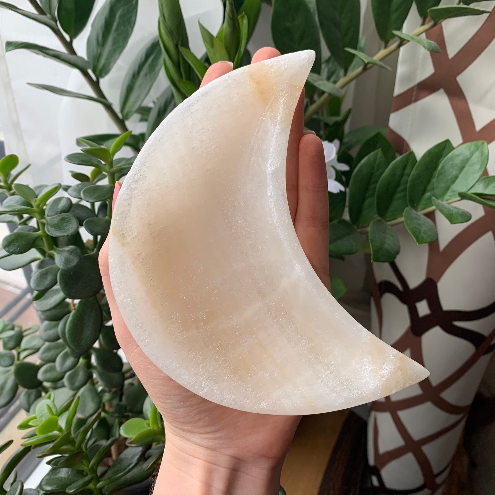 Onyx Moon Bowl, Onyx Moon Dish, Onyx Moon, Crystal Moon Bowl, Banded ...