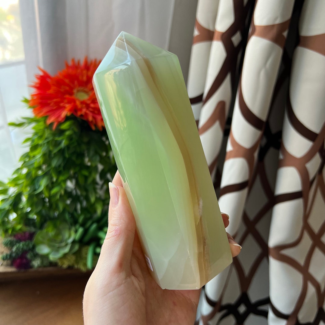 Green Calcite Tower, Green Onyx Tower, Green Calcite Point, Onyx ...