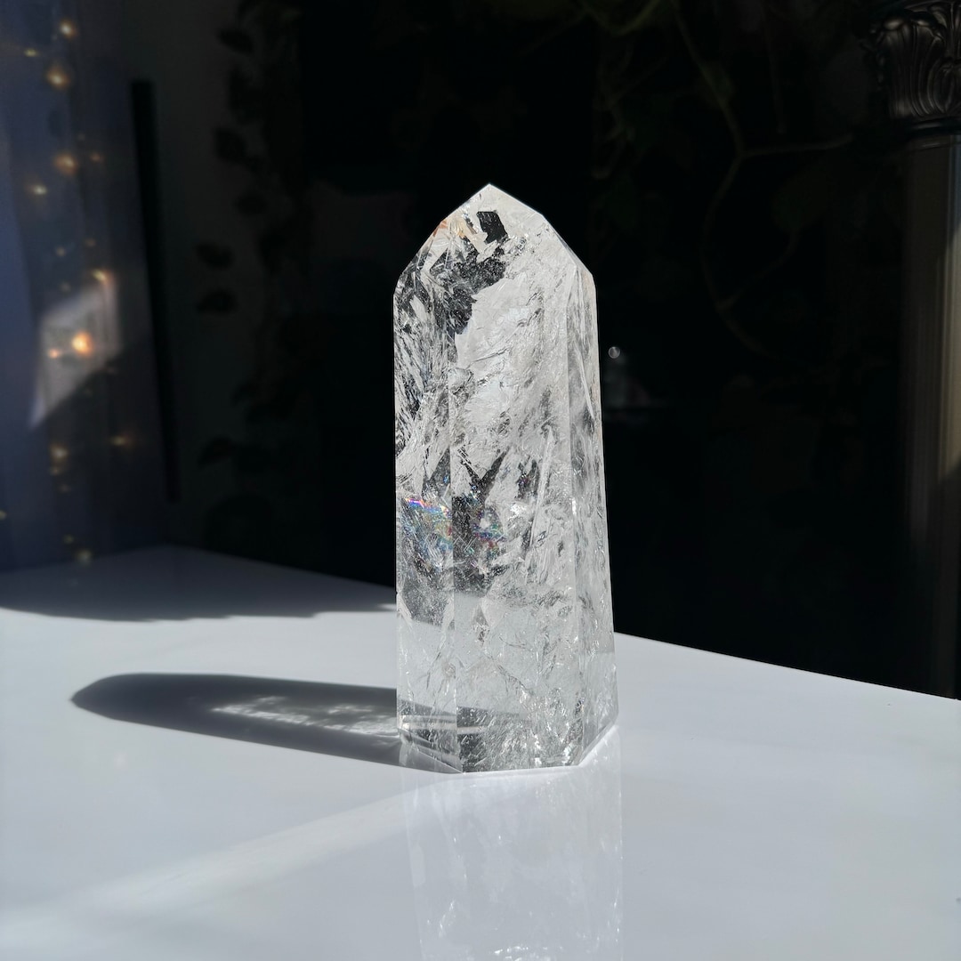 Large Clear Quartz- Clear Quartz Tower -large Clear Quartz Point -clear ...