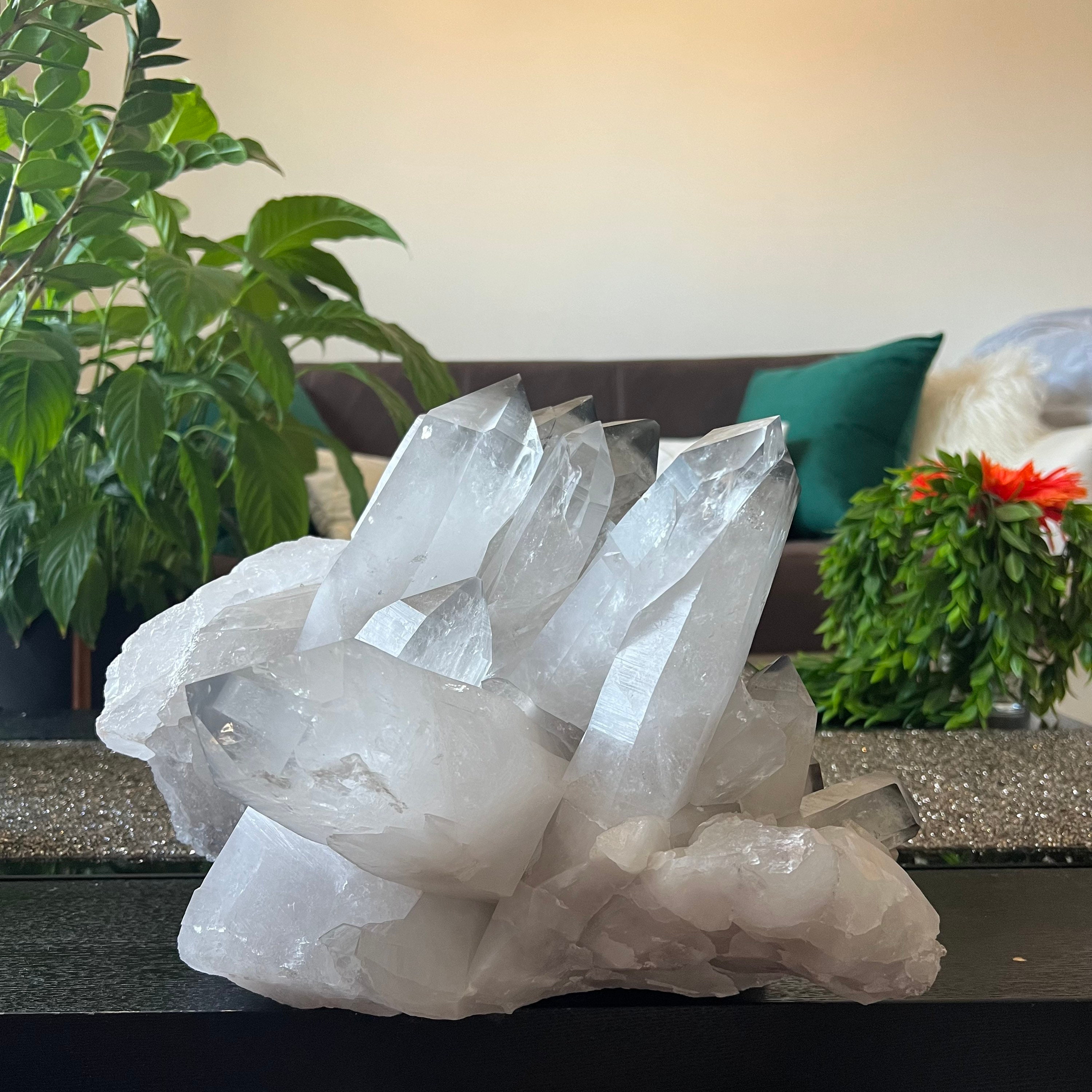 Black Phantom Quartz Black Phantom Quartz Cluster RARE HUGE - Etsy