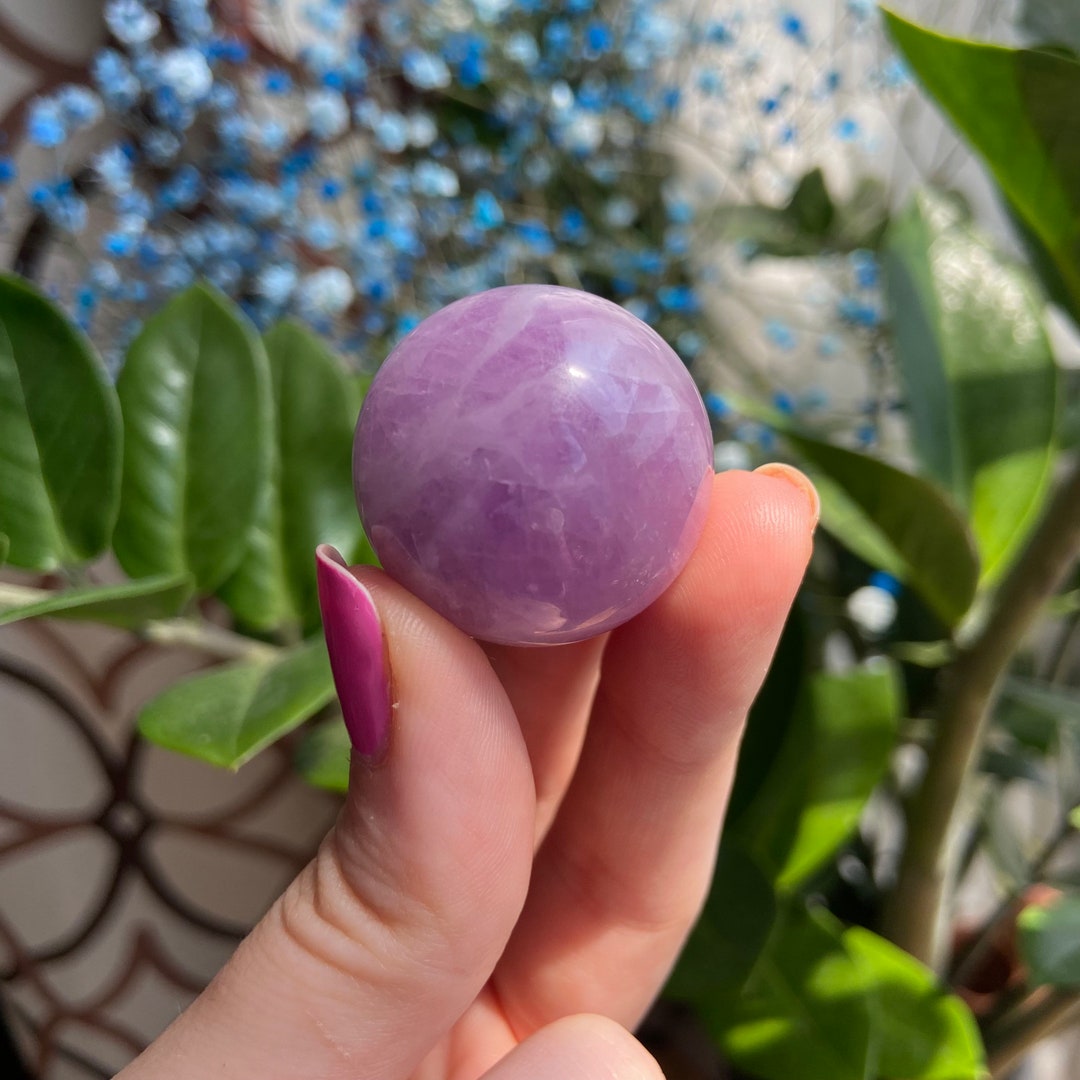 Kunzite Mini Sphere - Kunzite Sphere, Kunzite Crystal - Kunzite Ball ...