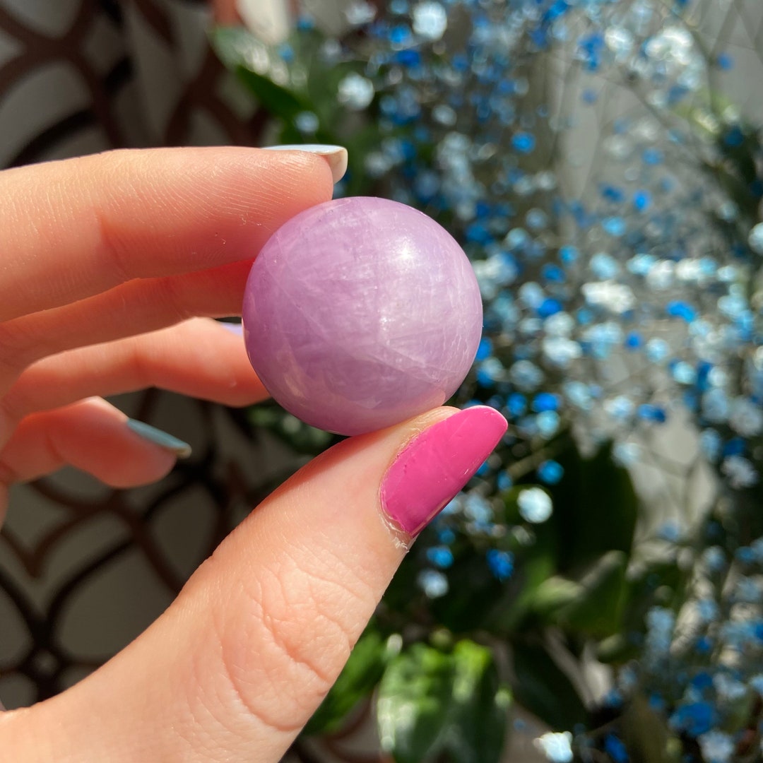 Kunzite Mini Sphere - Kunzite Sphere, Kunzite Crystal - Kunzite Ball ...