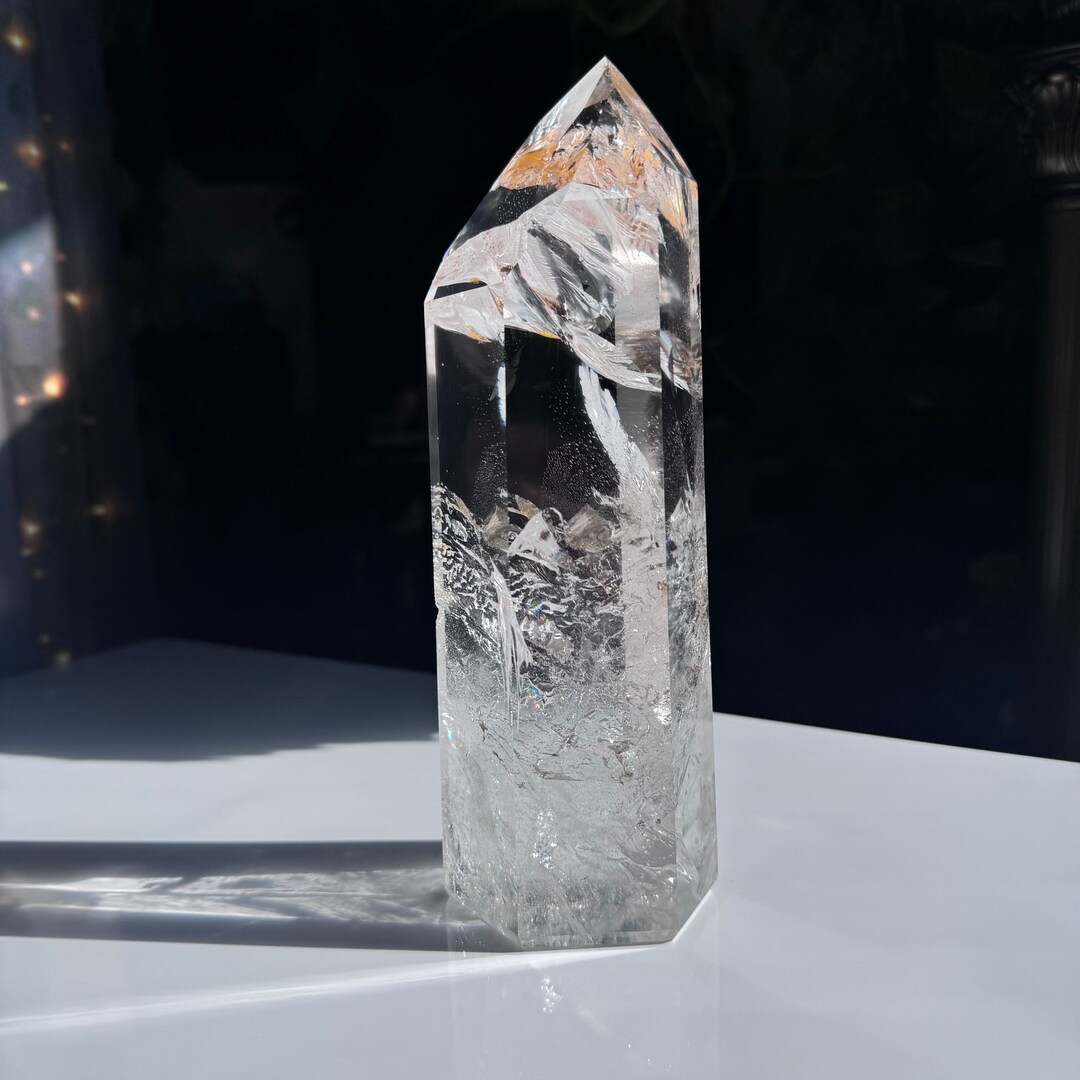 Large Clear Quartz- Clear Quartz Tower -large Clear Quartz Point -clear ...