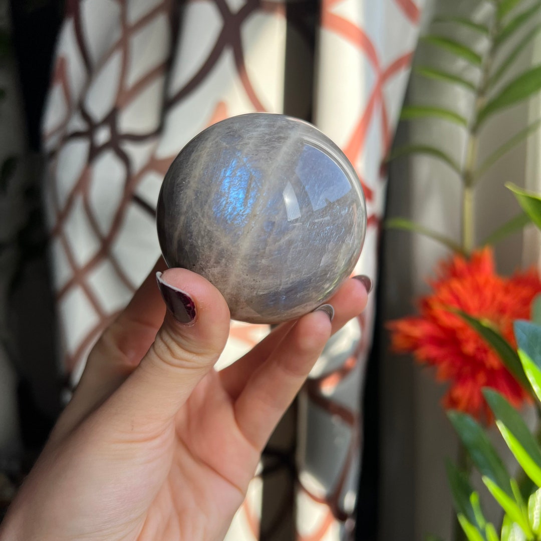 Moonstone Sphere, Moonstone Crystal Ball, Blue Flash Moonstone Sphere ...