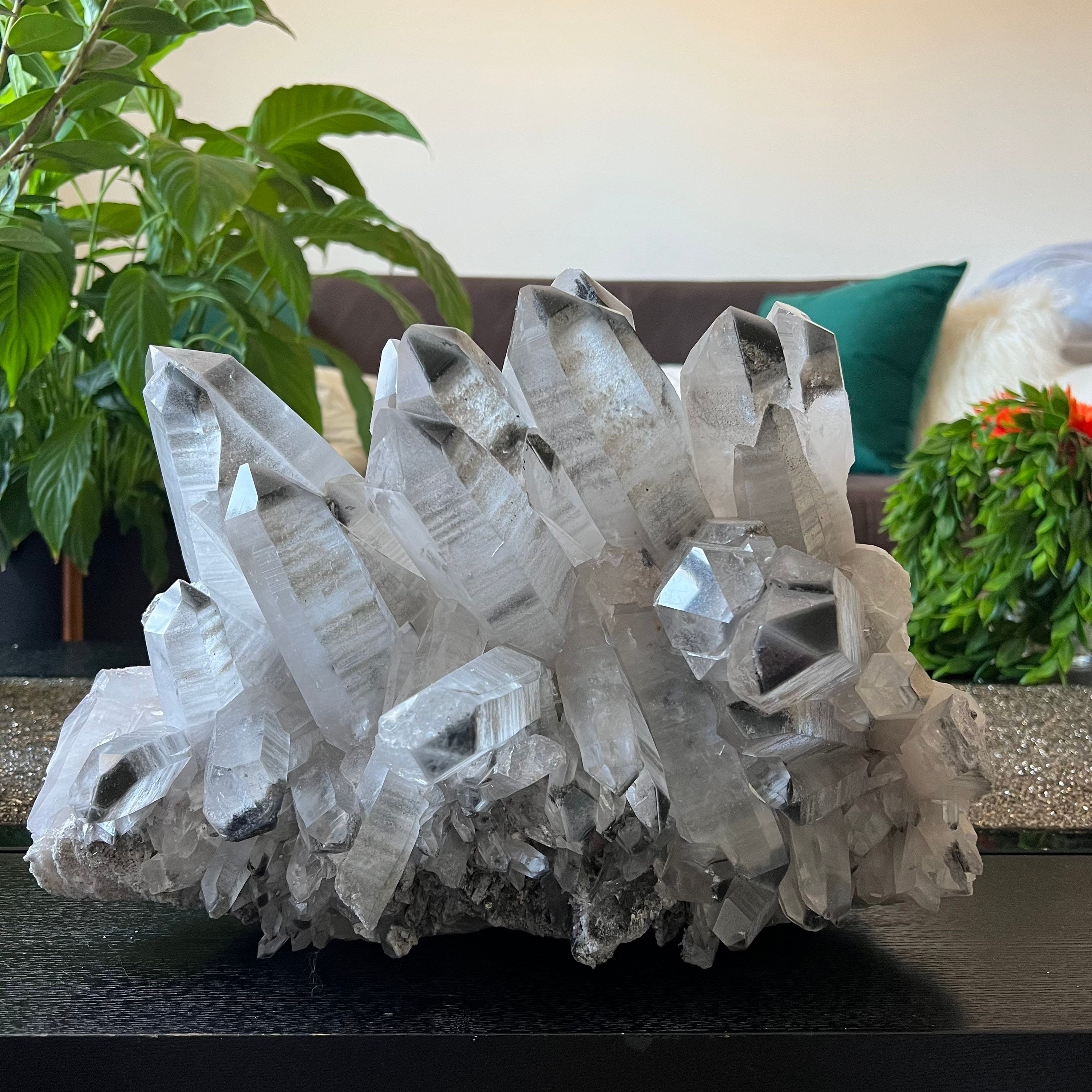 Black Phantom Quartz, Black Phantom Quartz Cluster, RARE HUGE 50 Pound ...