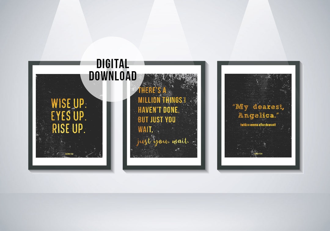 Hamilton Quote Posters, Hamilton Fan Art Sets, Hamilton Musical ...