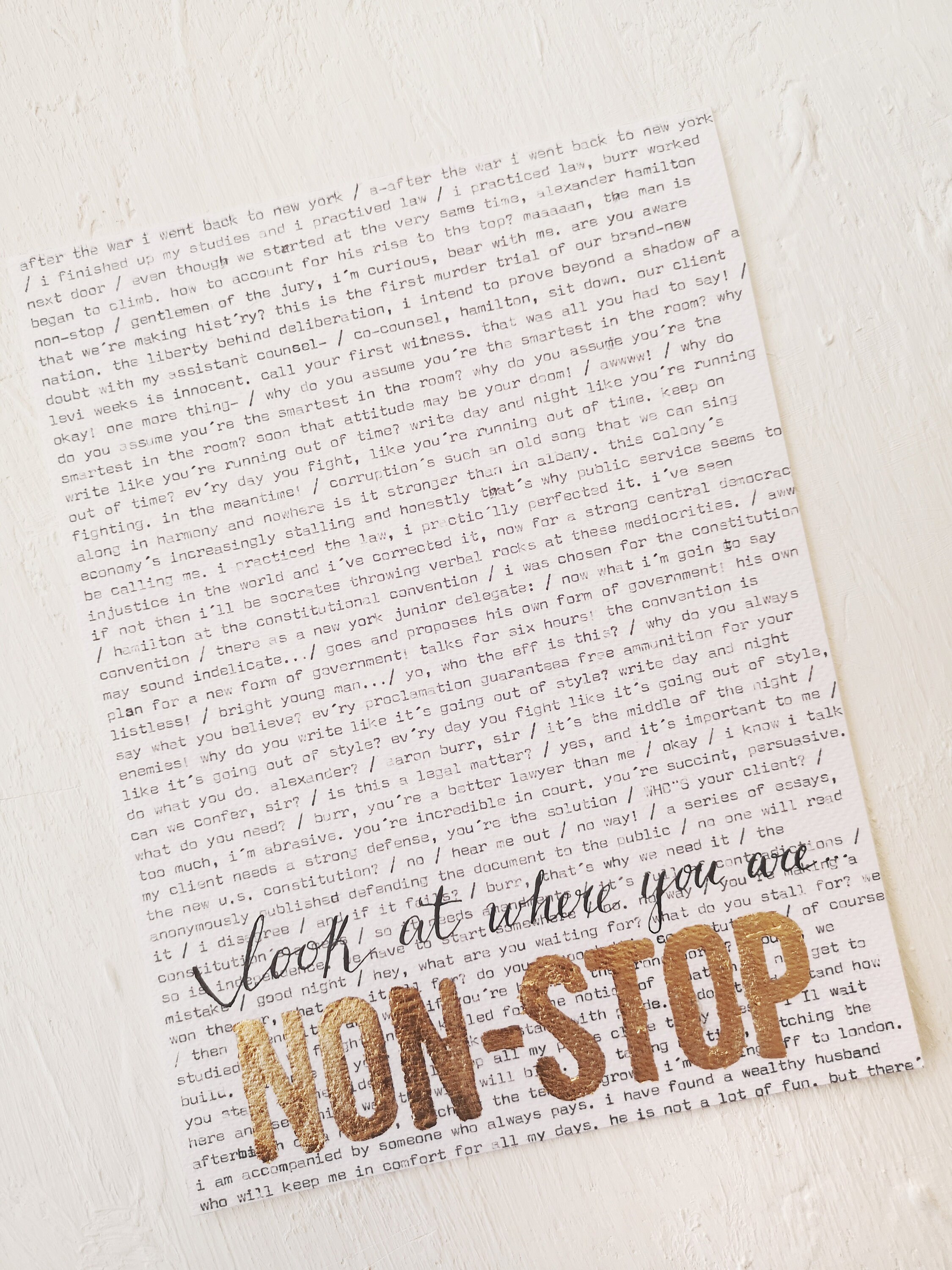 Hamilton Poster, Non-stop Poster, Hamilton Musical Art, Hamilton Wall ...