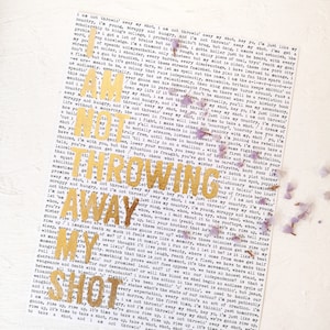 Hamilton Lyrics for "my Shot" Hand Typed on Typewriter, Hamilton Poster ...