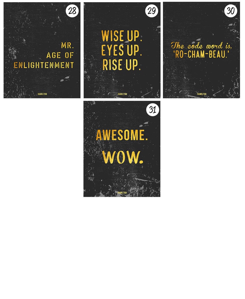 Hamilton Quote Posters Hamilton Fan Art Sets Hamilton - Etsy
