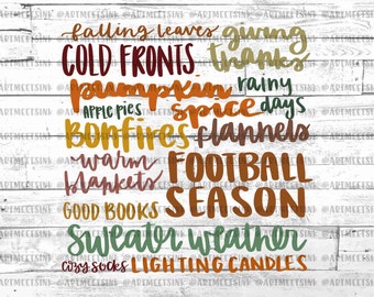 Fall Faves PNG Fall Season Sublimation File Favorite Fall Things Shirt ...