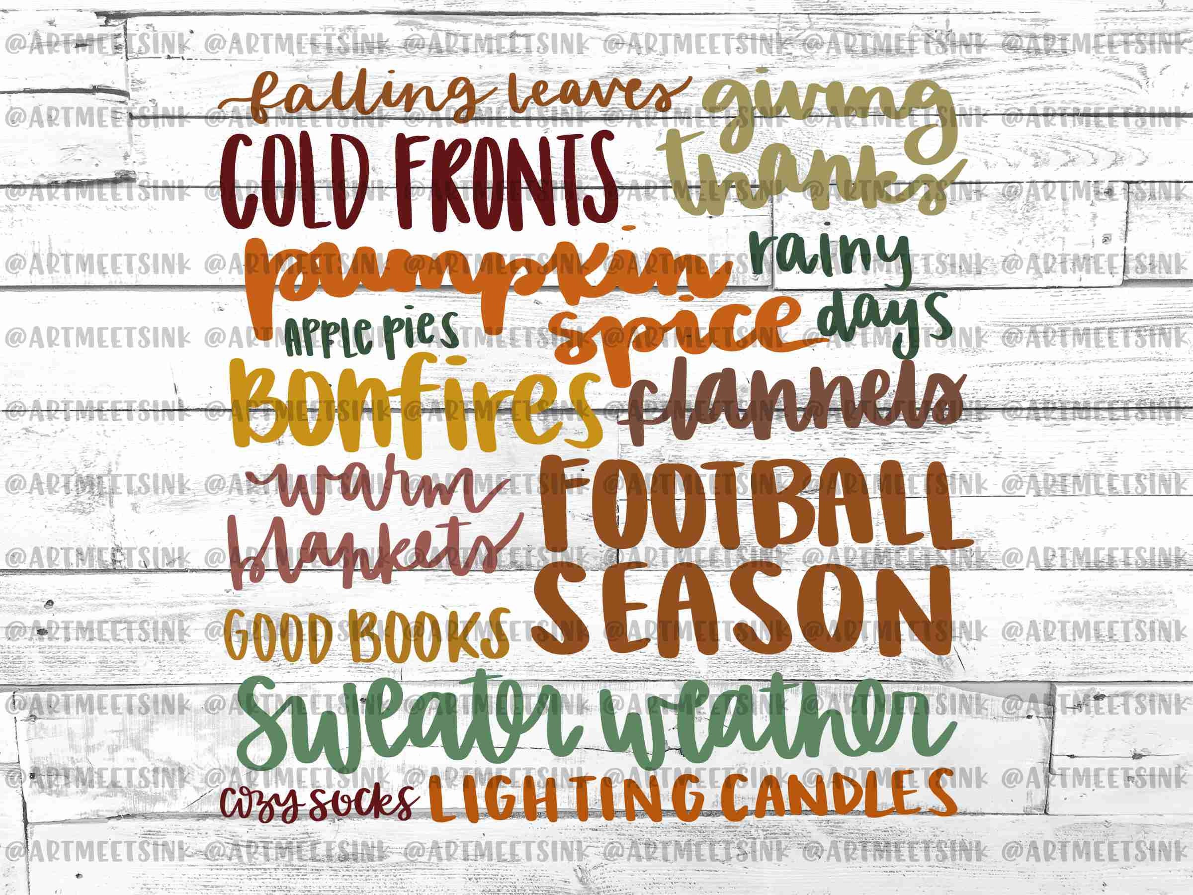 Favorite Fall Things All Things Fall INSTANT DOWNLOAD - Etsy Australia