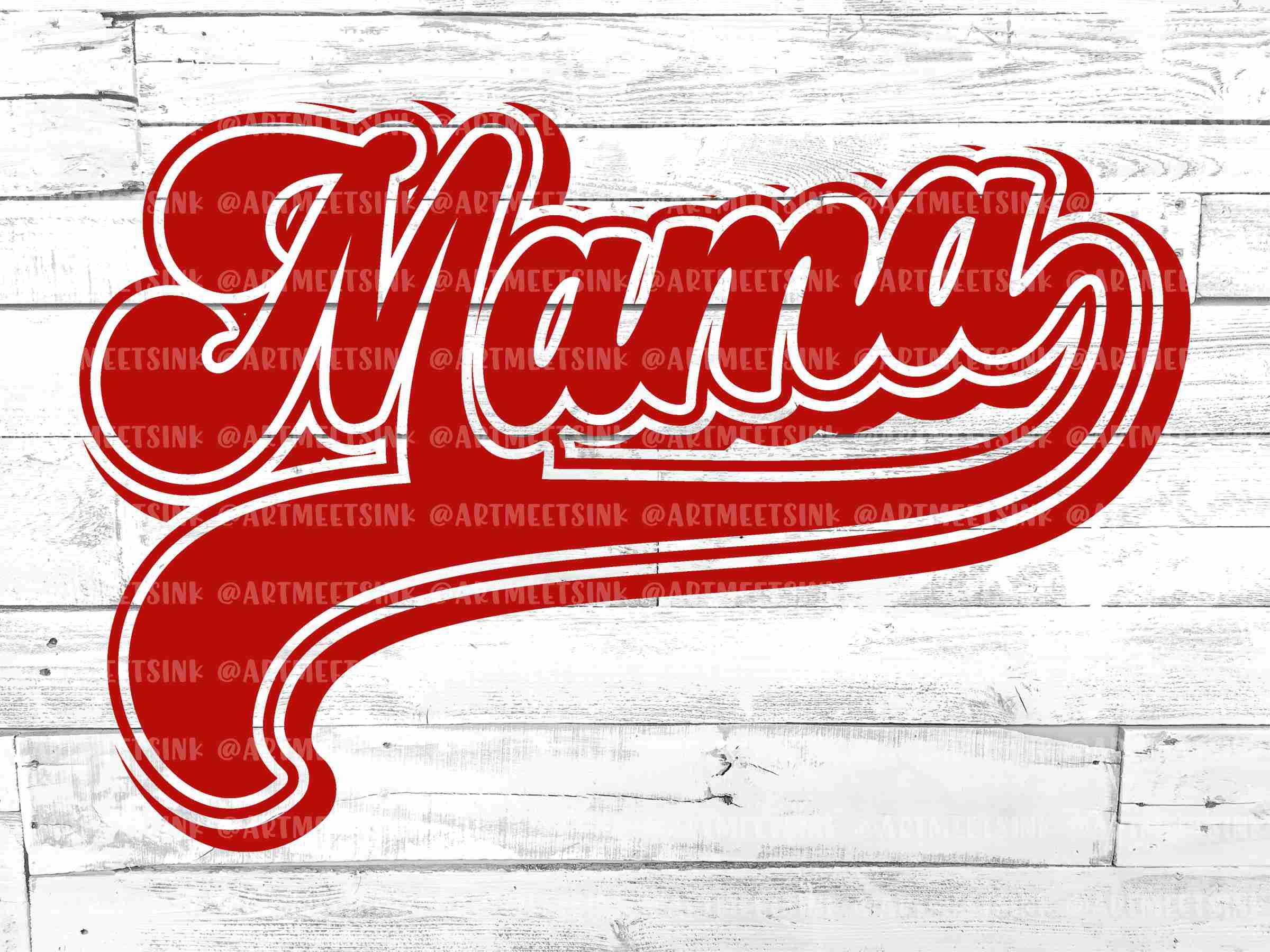 Retro Mama - Red - Instant Download - PNG Printable + Bonus PDF - Etsy