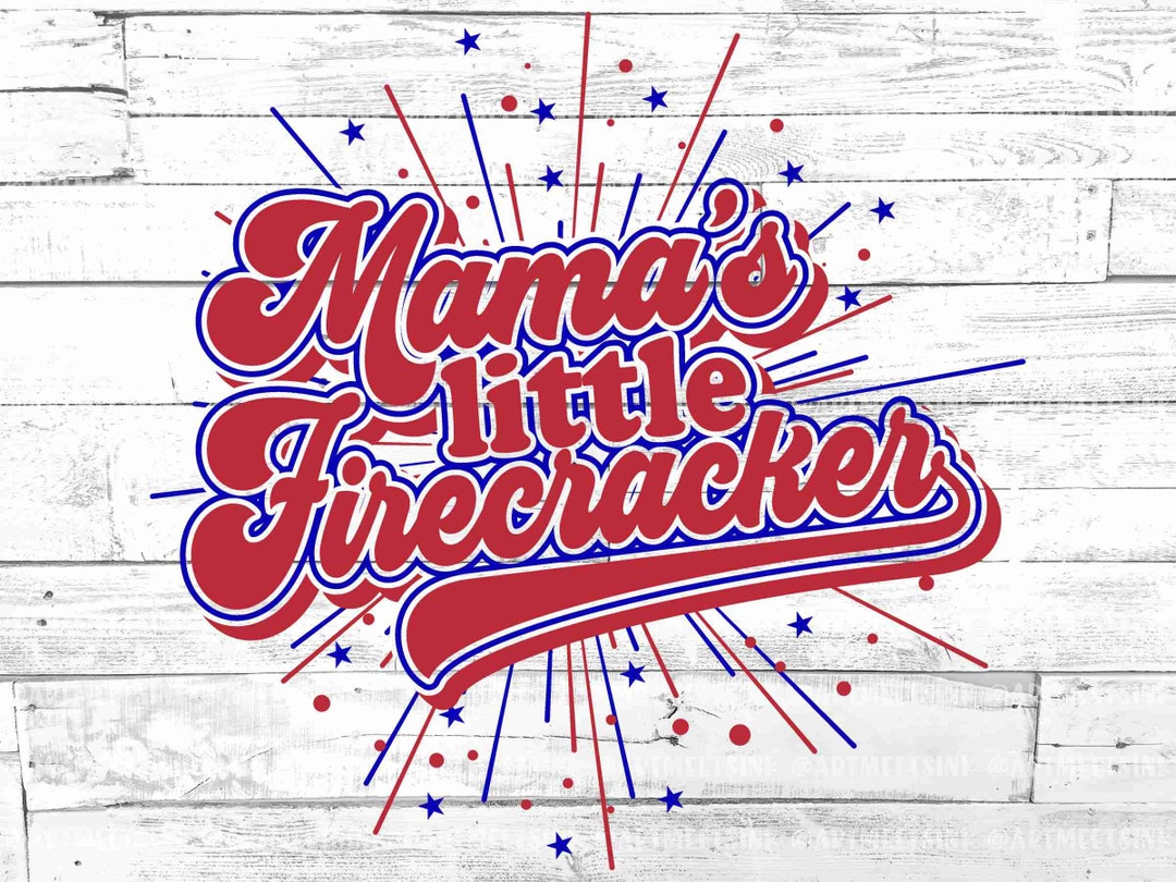 Retro Mama's Little Firecracker - Instant Download - PNG Printable - Etsy