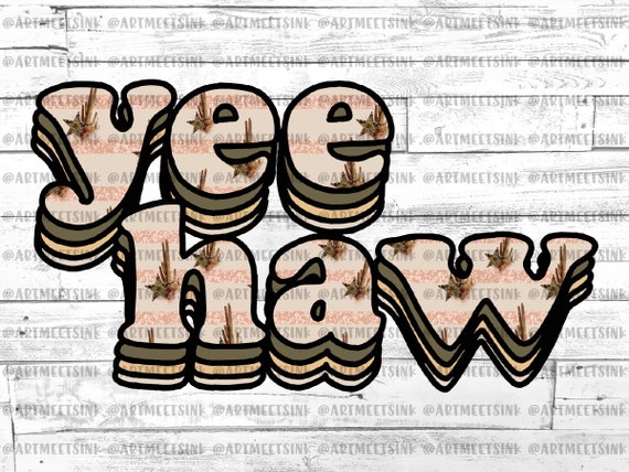 Yee Haw Cactus INSTANT DOWNLOAD PNG Printable Hand | Etsy