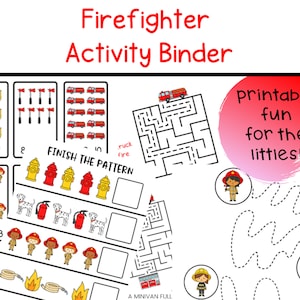 Firefighter Activity Binder Printable - Etsy