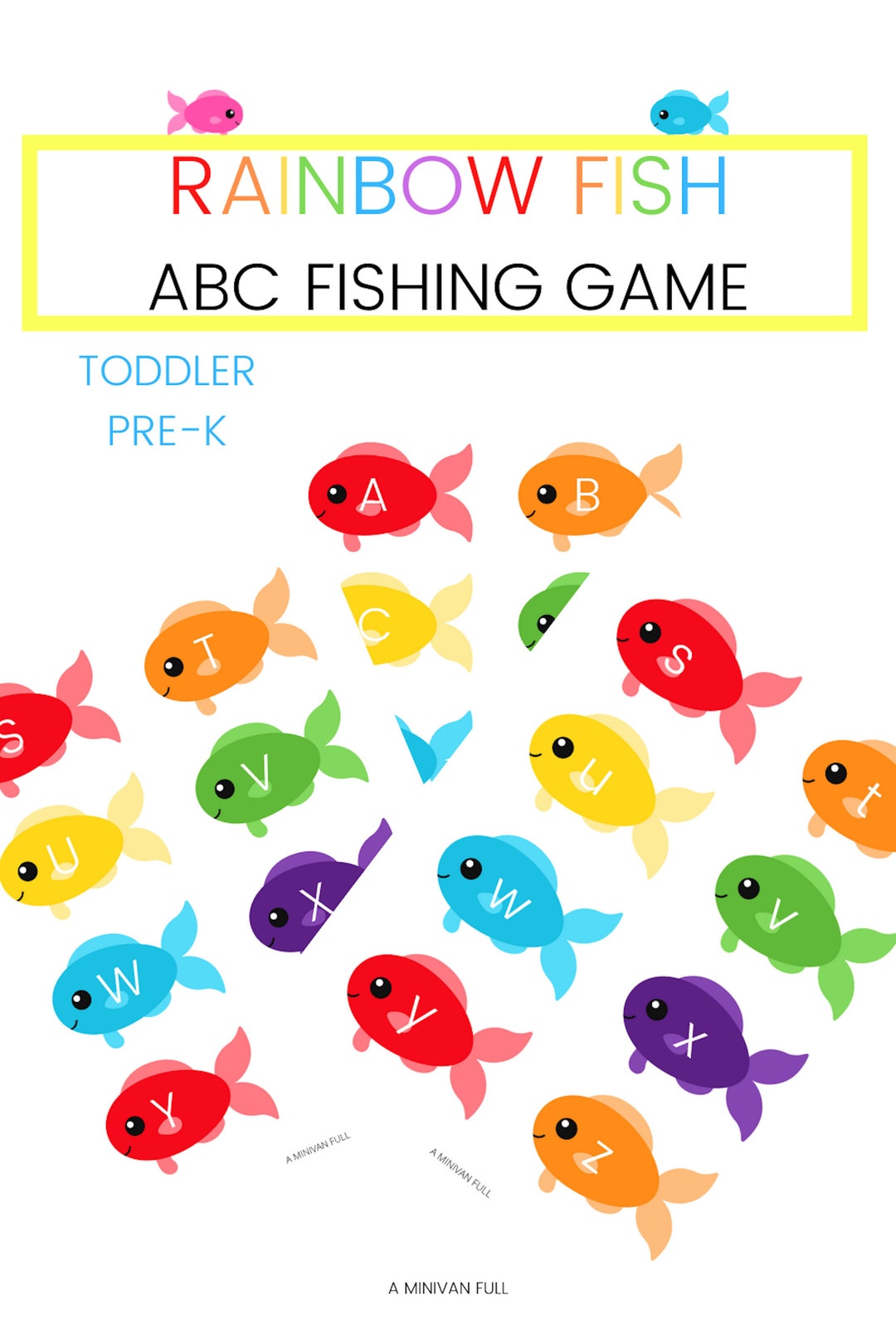 Upper and Lower Case Letters Fishing Game - Etsy