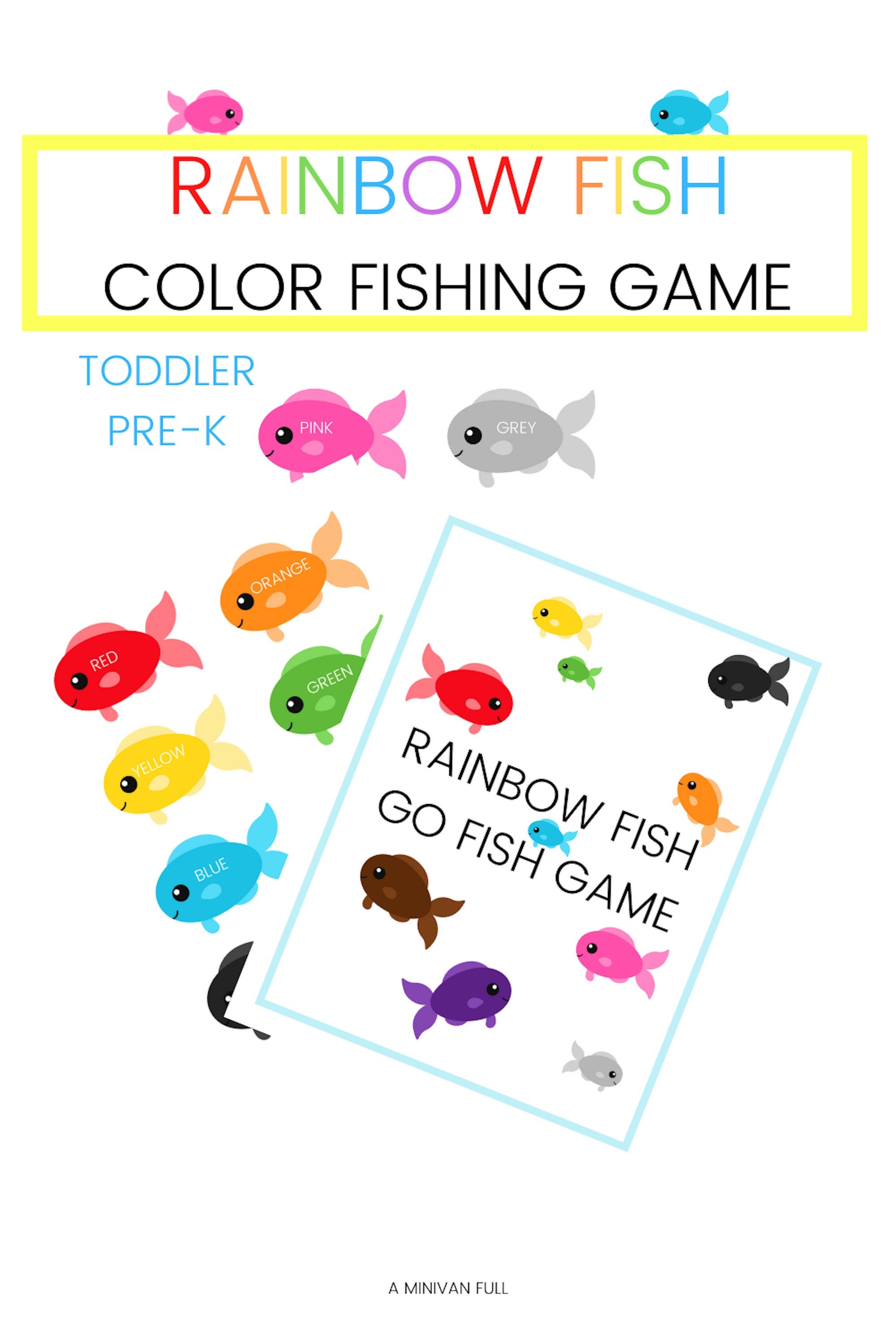 Preschool Rainbow Color Fishing Game - Etsy Ireland