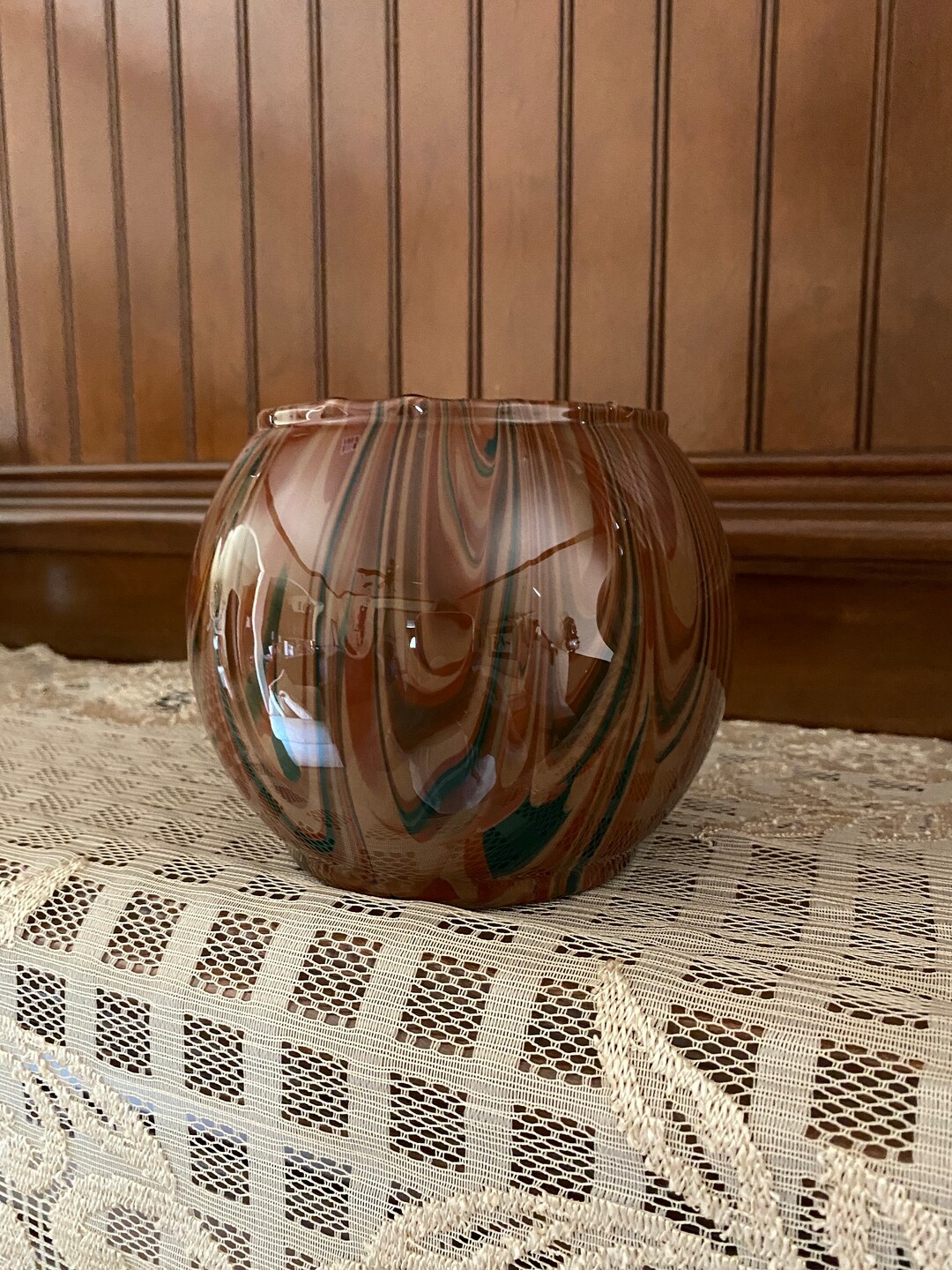 Vase, Custom Vase, Painted Glass, Glass Vase, Hand Poured Vase, Floral Vase, Candleholder ...