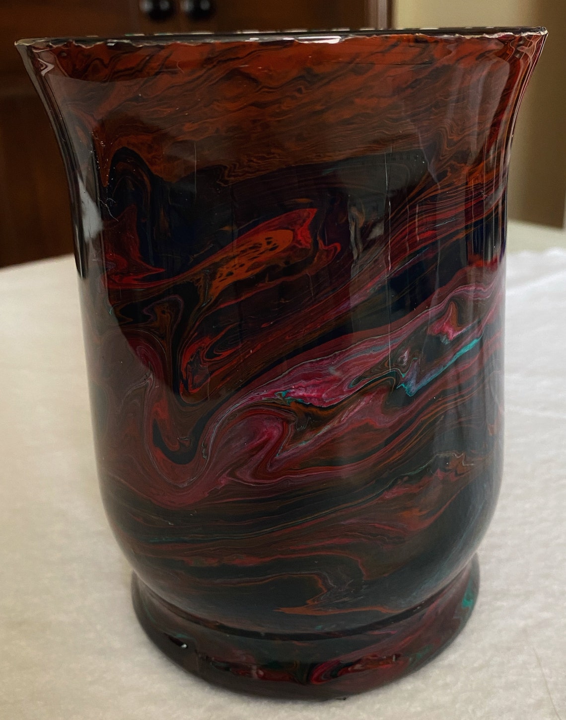 Vase, Vases, Handcrafted Vases, Painted Vase, Hand Poured Painted Vase ...