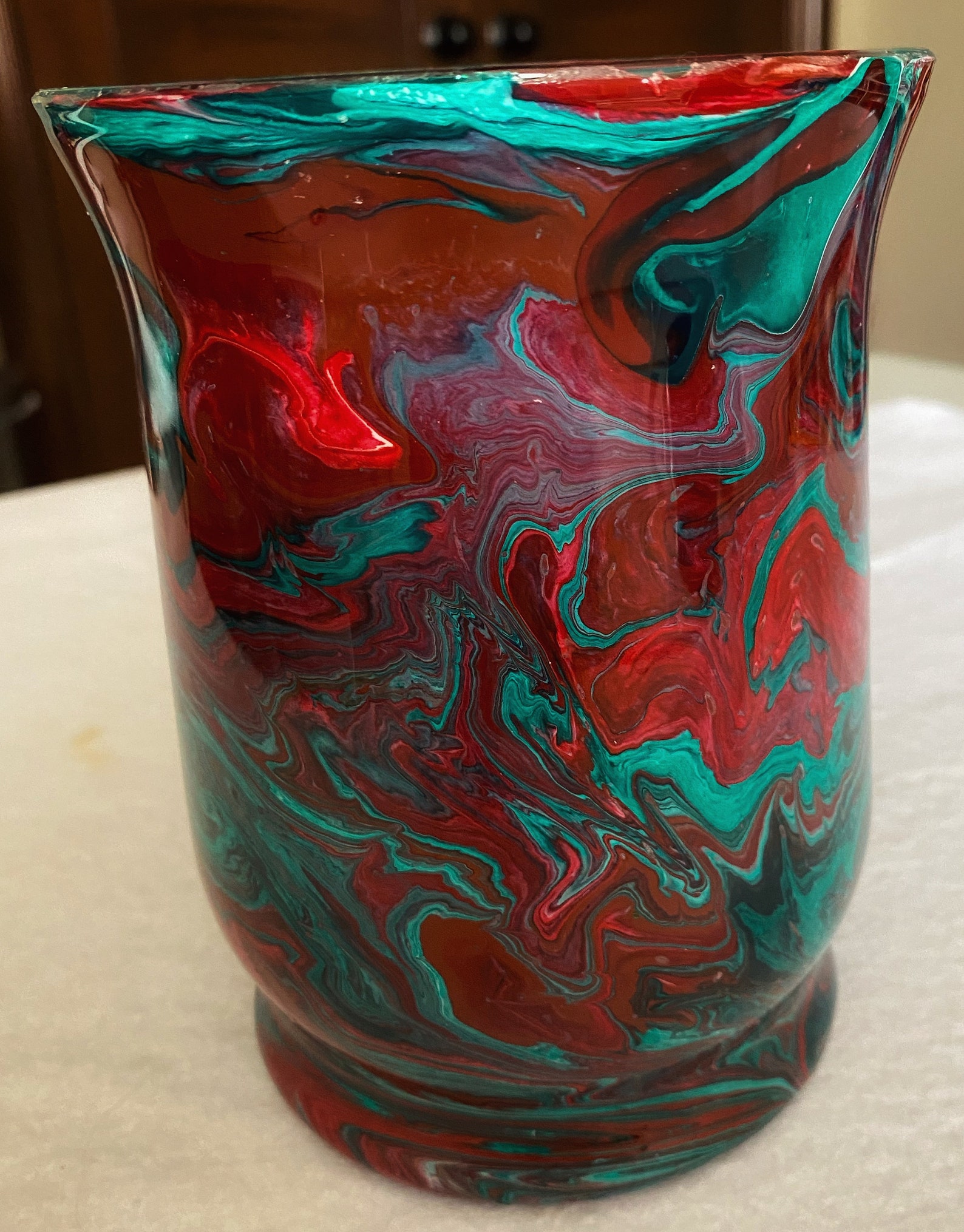 Vase Glass Vase Vases Handcrafted Vase Painted Vase Hand | Etsy