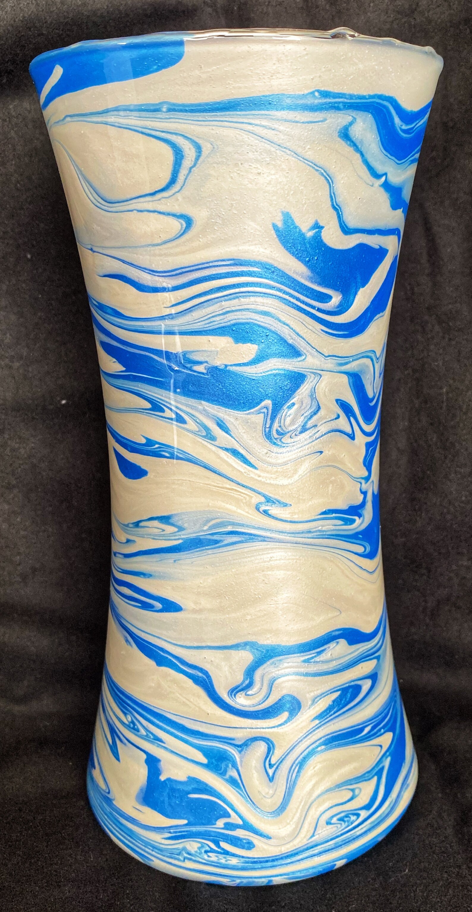 Vase, Glass Vase, Painted Glass Vase, Tabletop Vase, Custom Vase, Paint Poured Vase, Fluid Art ...