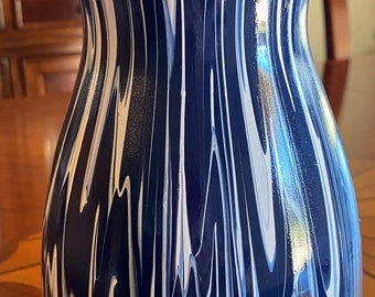 Vase With Hand Painted Red and White Flowers Bright Home - Etsy