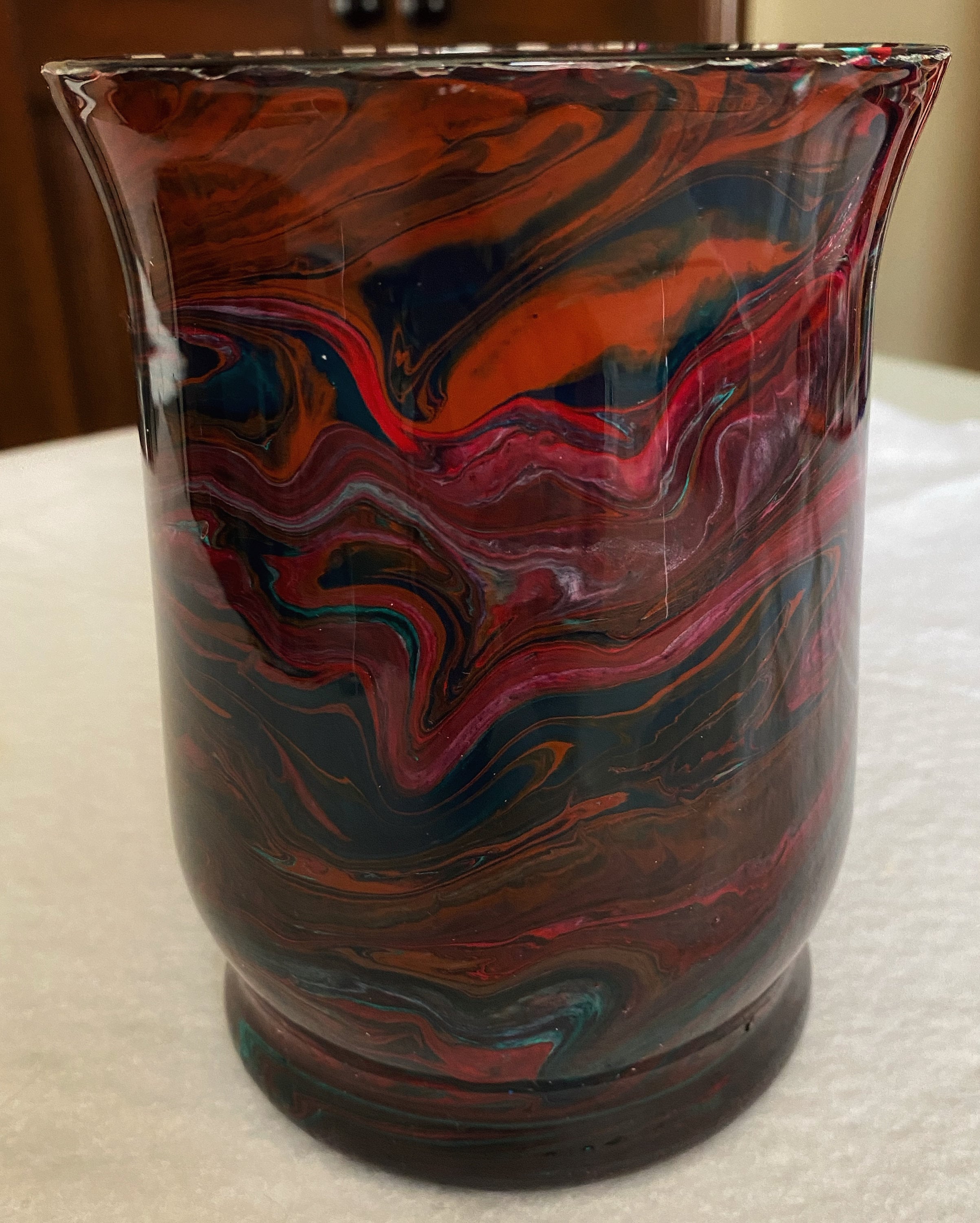 Vase, Vases, Handcrafted Vases, Painted Vase, Hand Poured Painted Vase ...