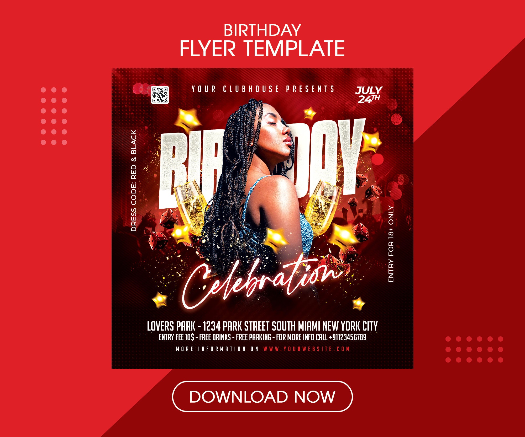 Birthday Flyer, Birthday Party Flyer, Bday Party, Birthday Party, Happy ...