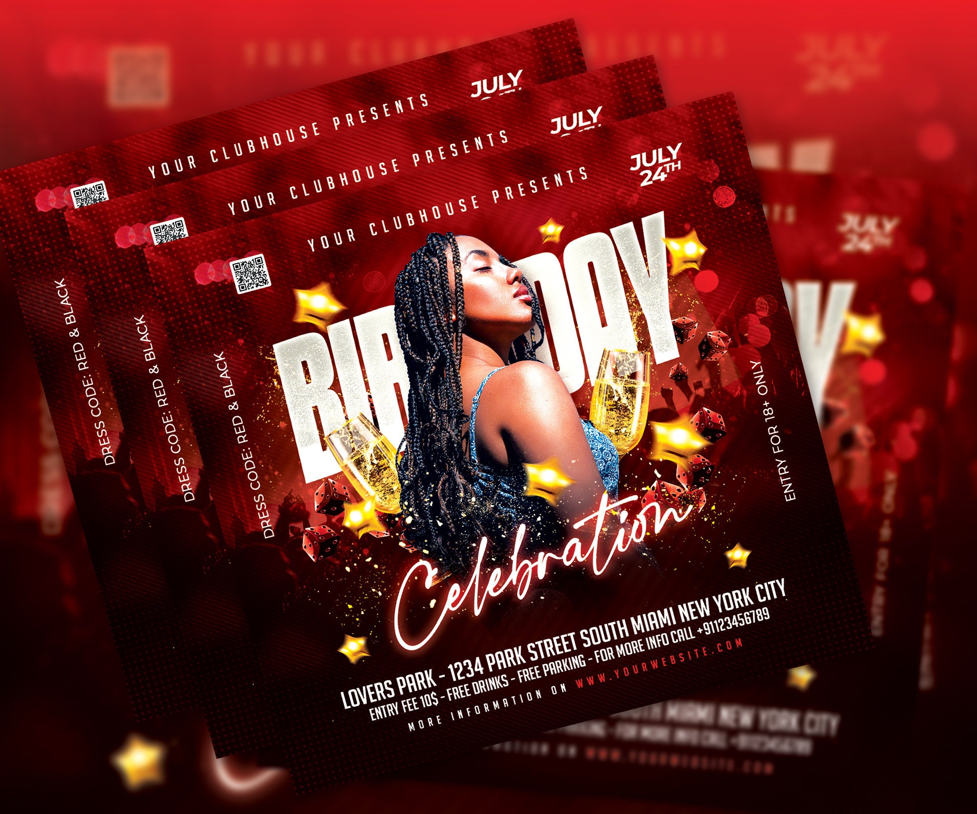 Birthday Flyer, Birthday Party Flyer, Bday Party, Birthday Party, Happy ...