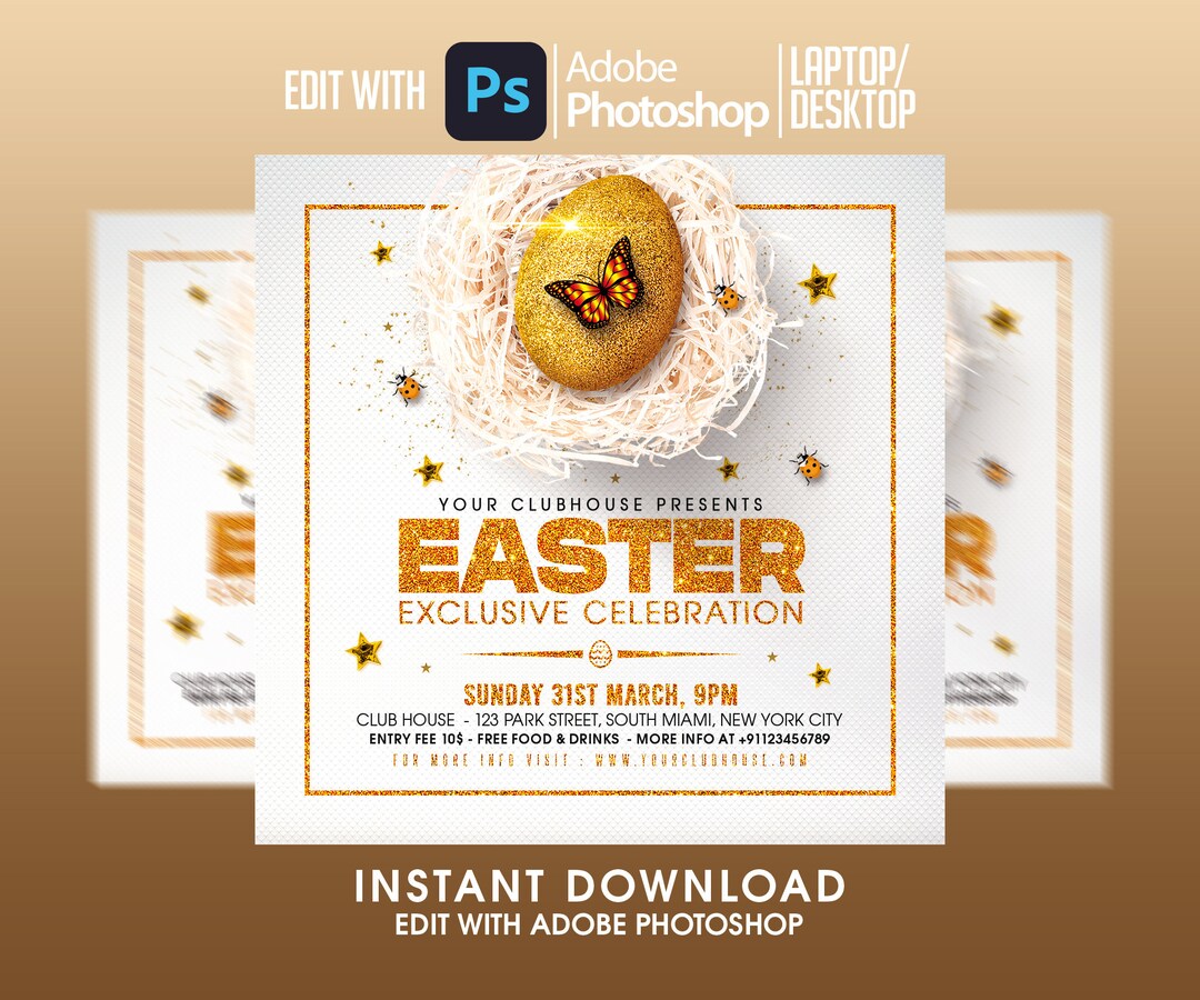 Easter Flyer Template, Easter Egg Hunt Party, Easter Gift Ideas, Easter ...