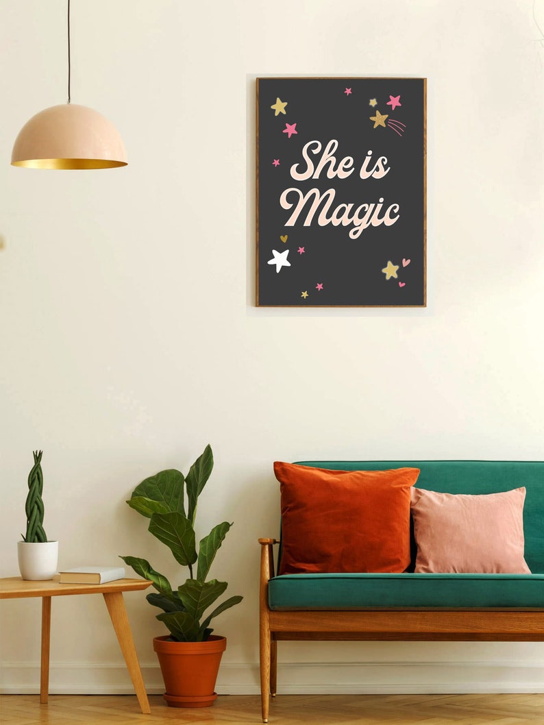She is Magic Printable Black - Etsy