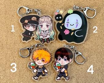 Cute Anime Acrylic Keychain - Etsy