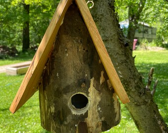 Rustic Wood Birdhouse - Etsy