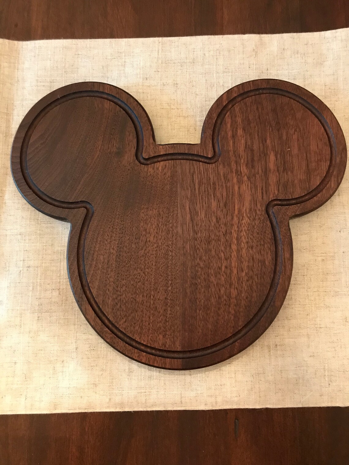 Mickey Walnut Cutting Board/mickey Charcuterie Board/disney Cutting ...