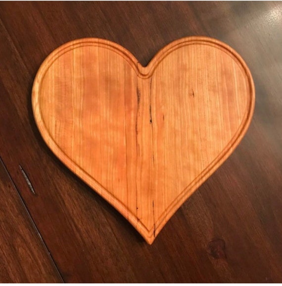 Heart Cutting Board/ Valentines/charcuterie Board/cherry - Etsy