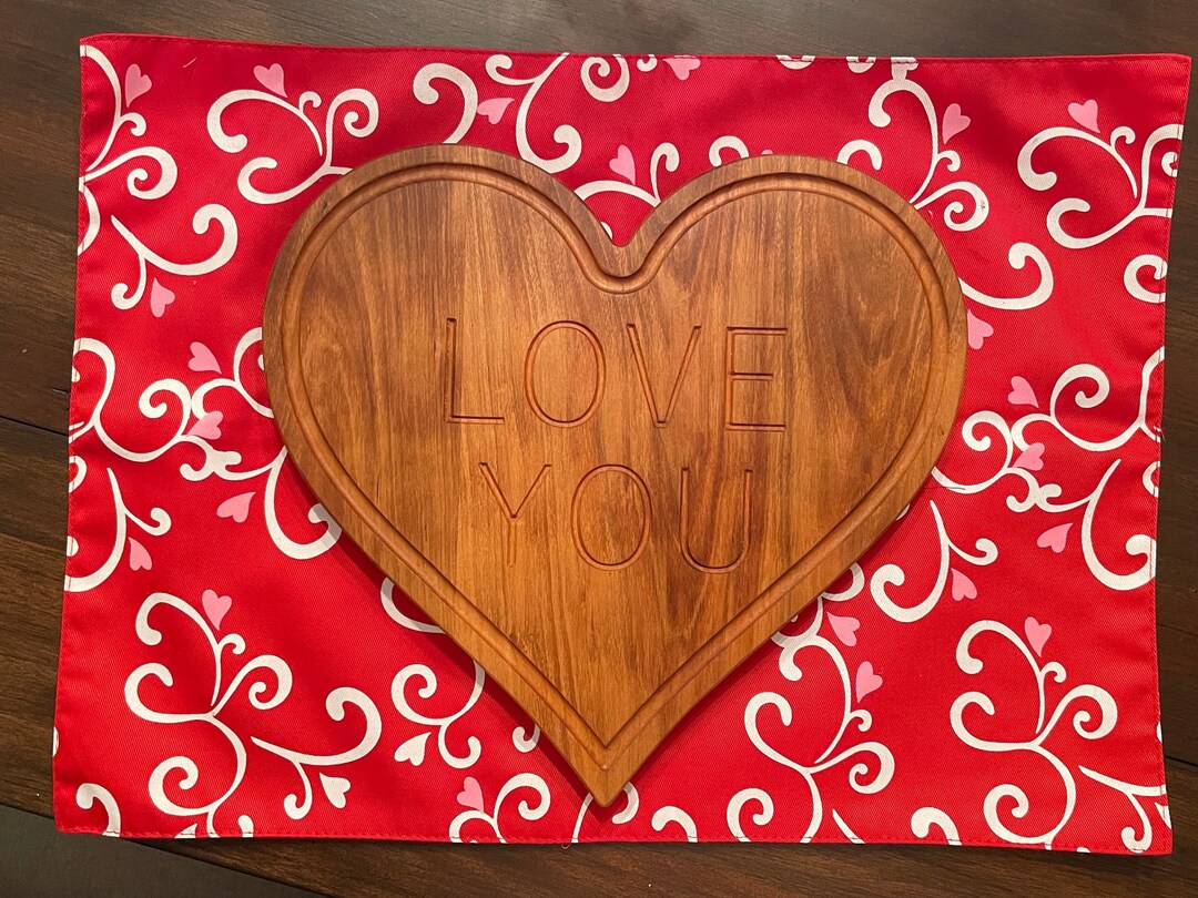 Love You Conversation Heart Board/ Charcuterie Board/cutting Board ...
