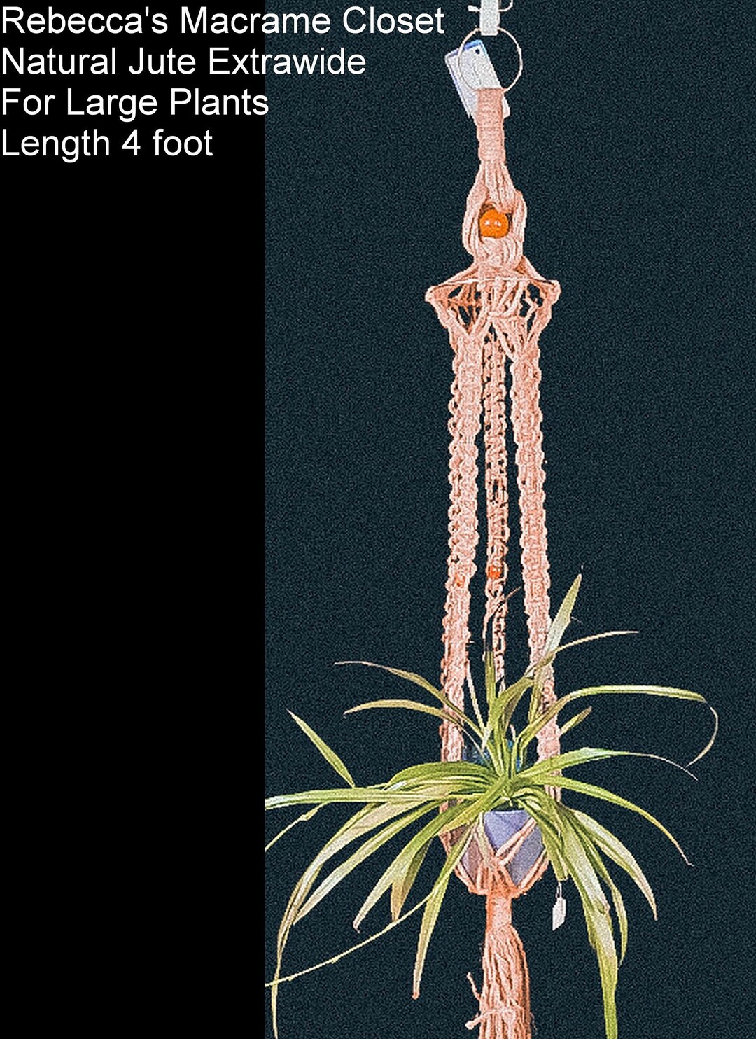 Handmade Macrame Jute Plants Hangers for Extra-wide Plants - Etsy