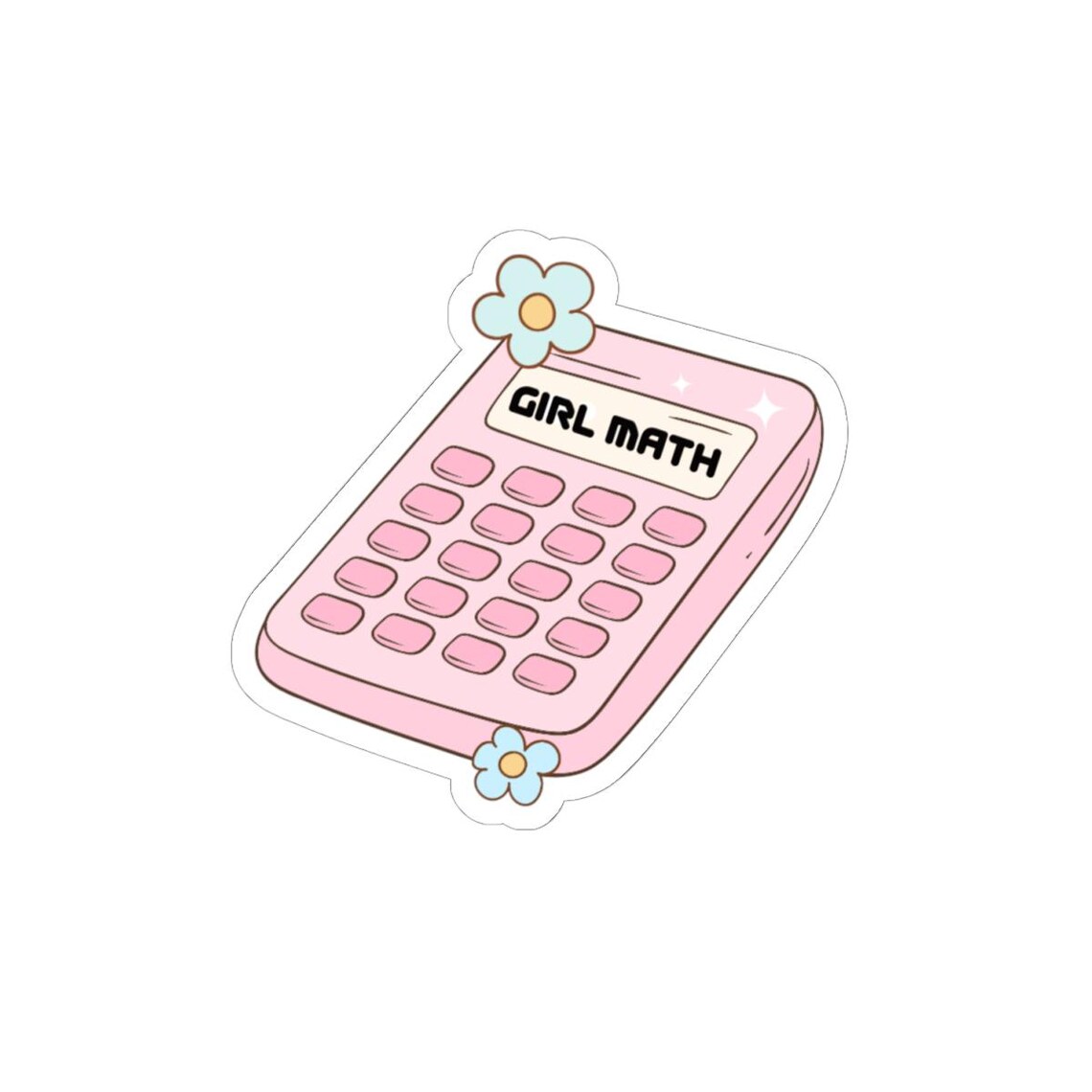 Cute Girl Math Stickers | Fun Calculator Decals for Students, Planner ...