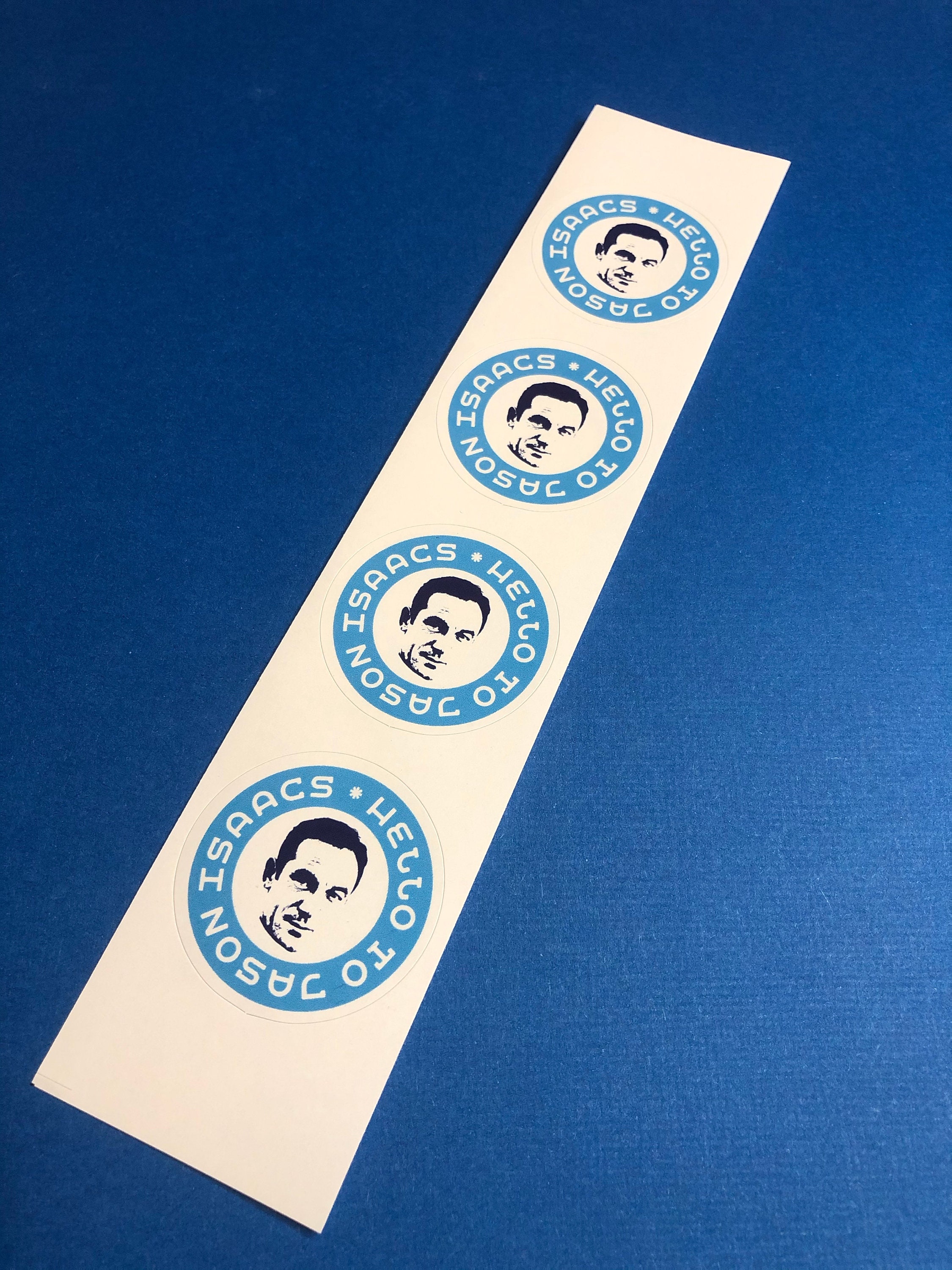 Hello to Jason Isaacs – 4 Stickers – 38mmx38mm - Etsy