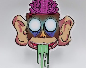 So No Head Brain Vinyl Sticker - Etsy