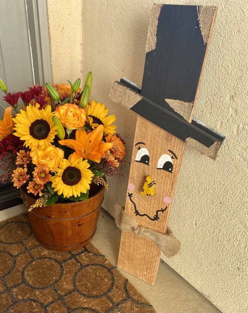 Reversible Scarecrow and Snowman Decor - Etsy