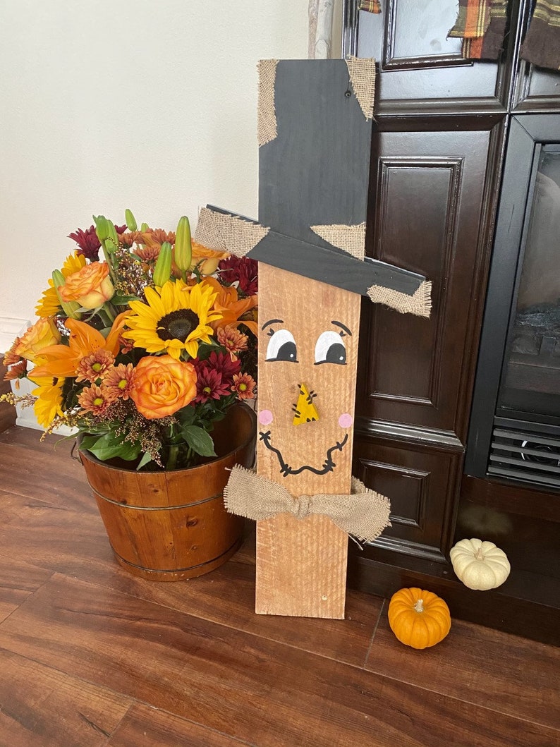 Reversible Scarecrow and Snowman Decor - Etsy