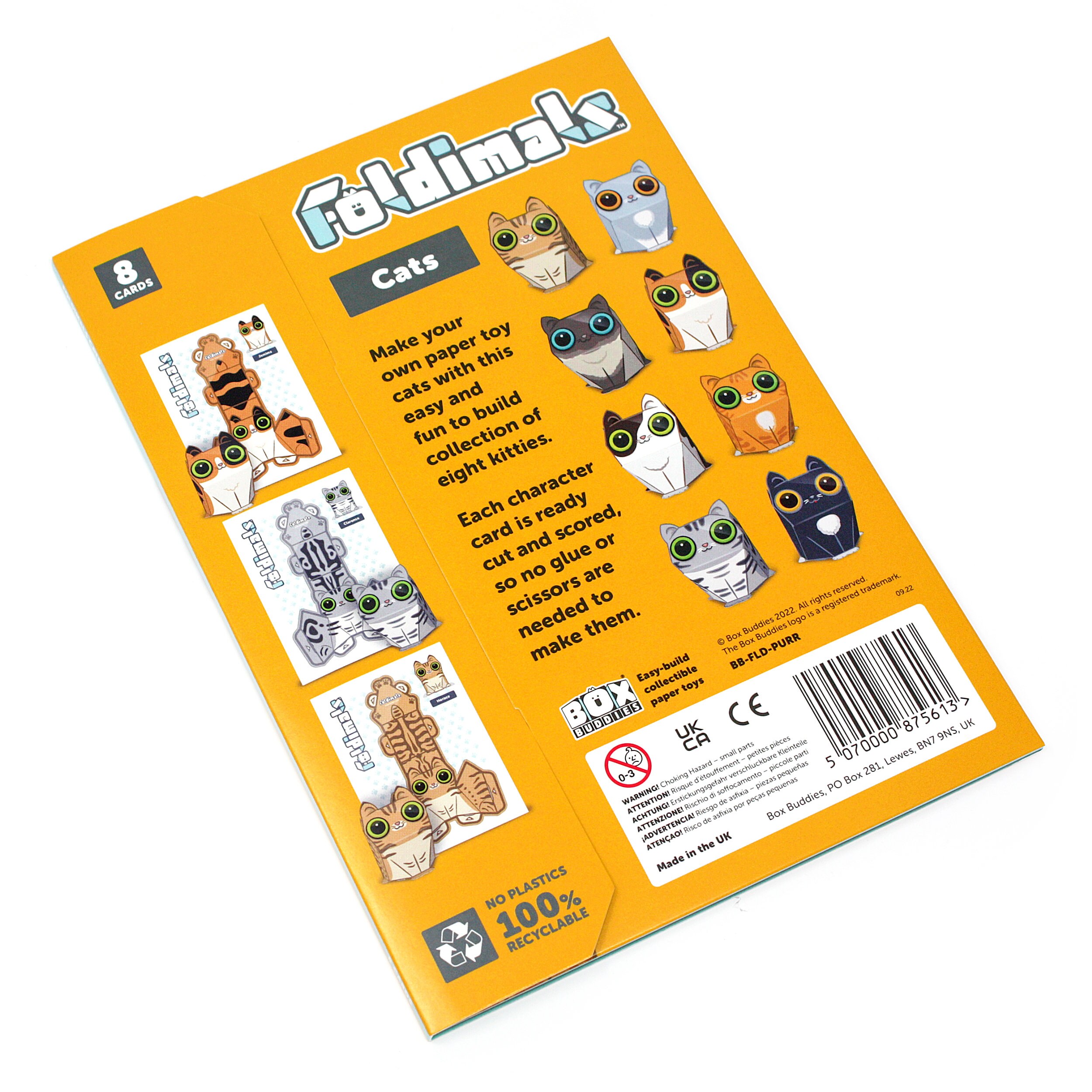 Box Buddies Foldimals Cats - Pack of 8 Cat Paper Toys - Etsy UK